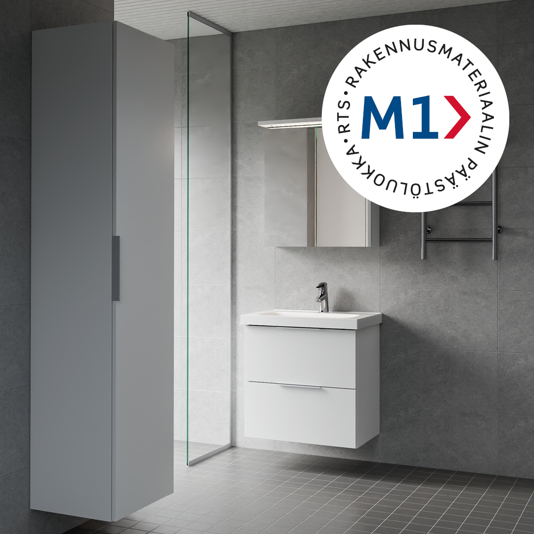 M1-luokitellut kalusteet turvalliseen kylpyhuoneeseen